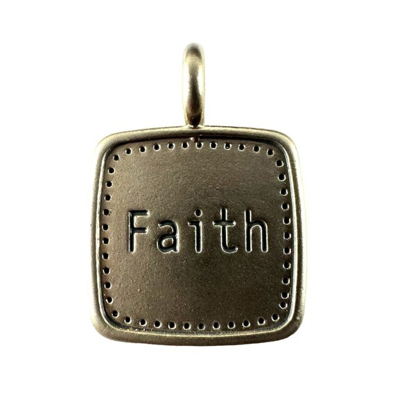 GANZ | Jewelry | Ganz Silver Tone Charm Pendant Faith | Poshmark
